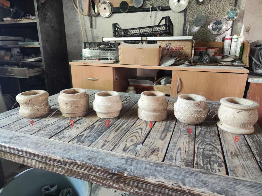 Marble Flower Pot, Planter Box, Custom Size Travertine Flower Pot ...