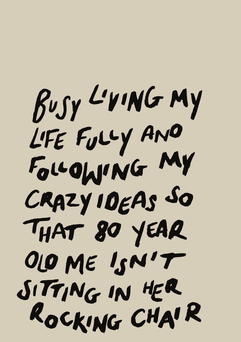 Busy Living My Life Fully Print: Typography Hand Painted Art - Etsy