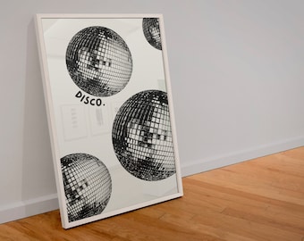 To the Disco Framed Print Framed Metal Print Vintage - Etsy UK