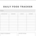 Printable Minimalist Daily Food Tracker, Printable Daily Food Tracker ...