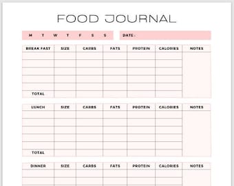 Printable Food Sheet - Etsy