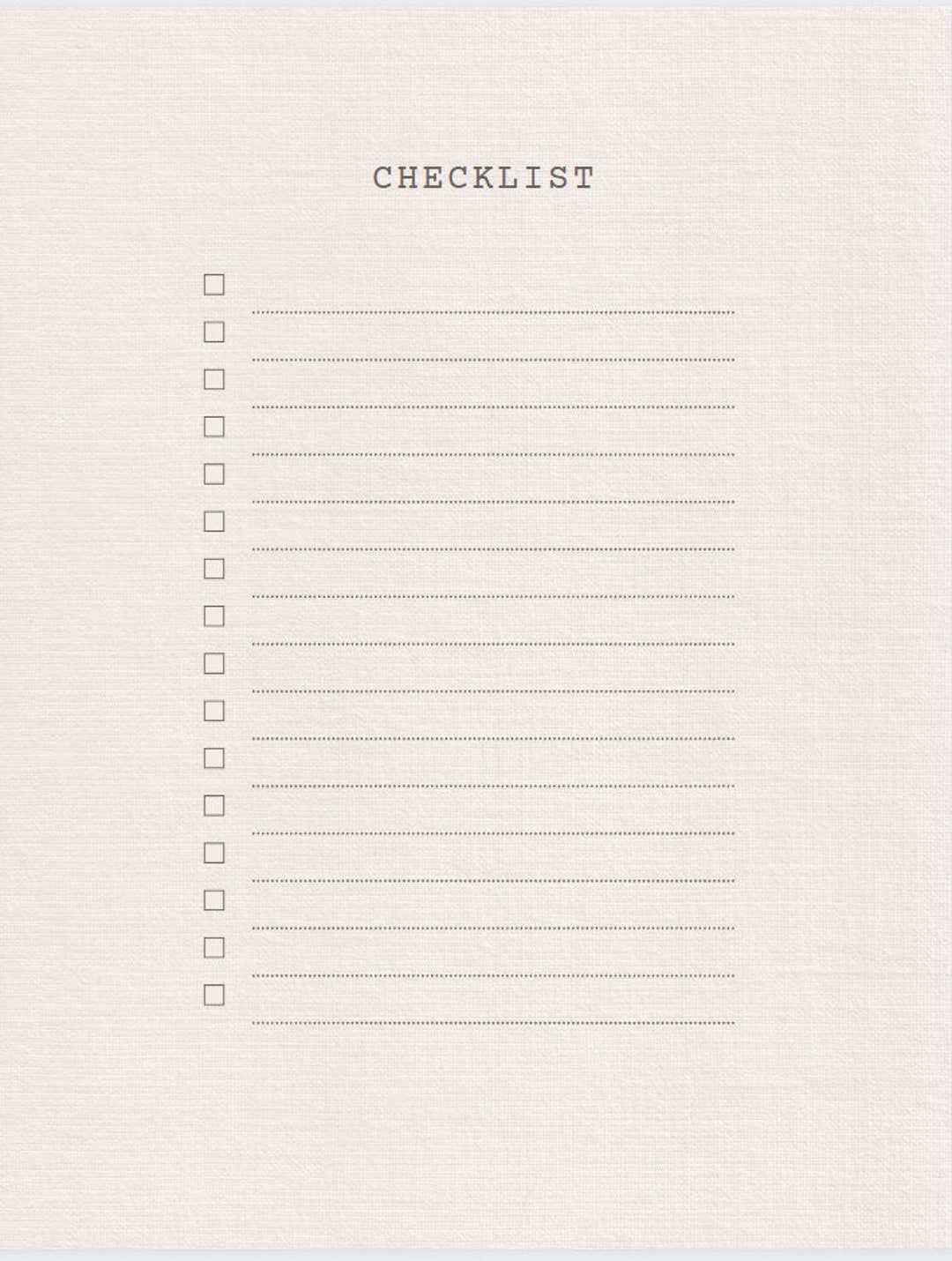 Printable Vintage Aesthetic Checklist Sheet, Vintage Checklist A4 ...
