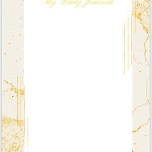 Printable Minimalist Gold Marble My Daily Journal, Printable Daily ...