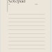 Printable Minimalist Beige Notepad Sheet, Lined Notepad Paper, Notepad ...
