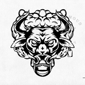Western Bull SVG Bull SVG Cow Svg Cow Head Svg Angus Bull - Etsy