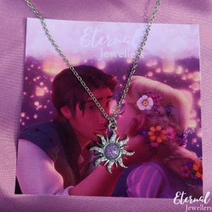 Gold Opal Sunshine Necklaces Tangled Jewelry, Rapunzel Princess Jewelry ...