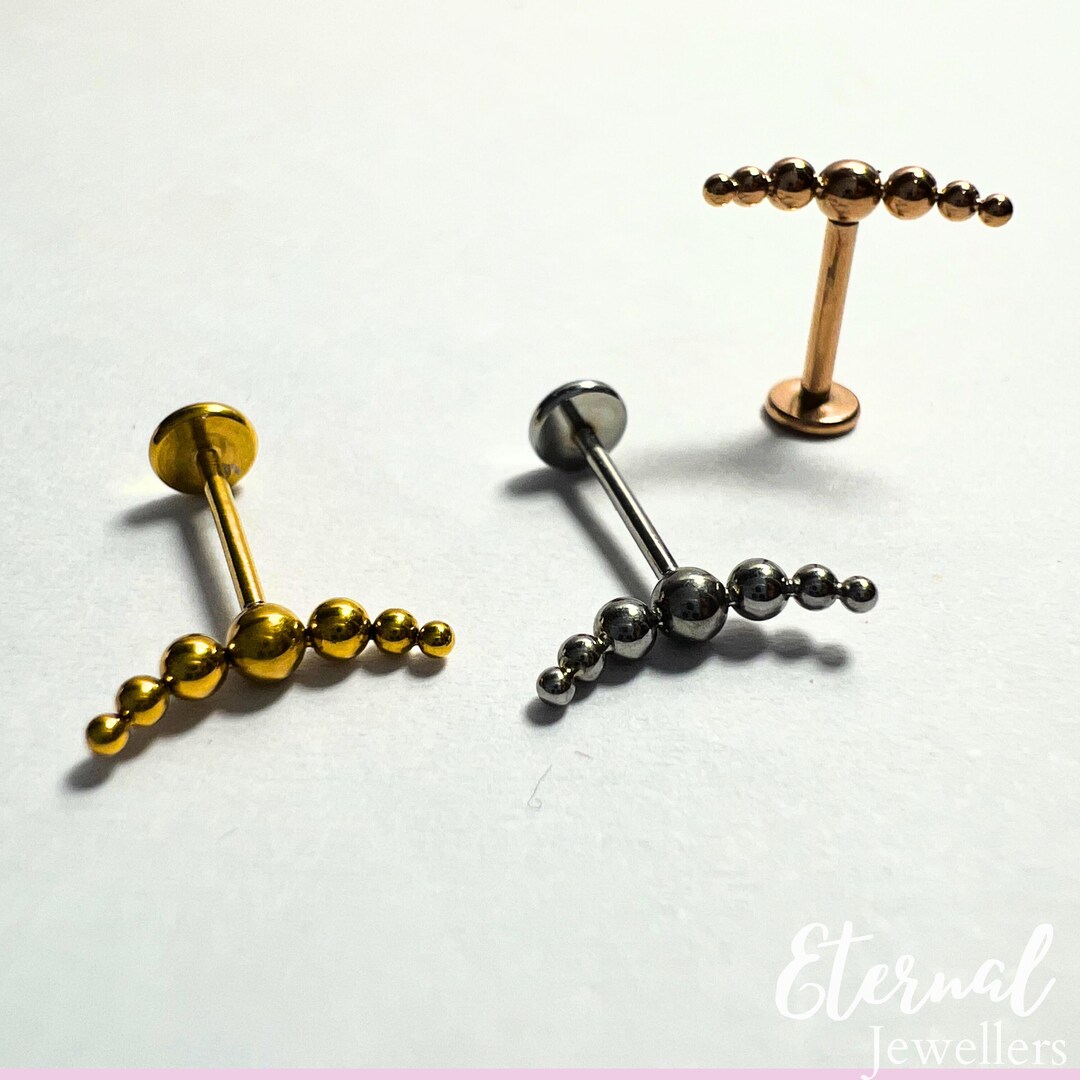 Curve Crescent Ball Beaded Internally Threaded Stainless Steel ...