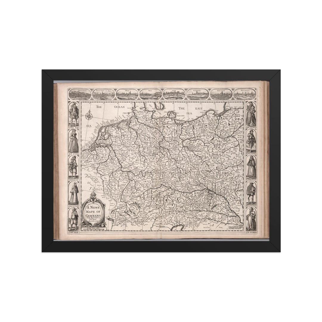1626 John Speed Map of Germany, Netherlands, Poland, Austria – Antique ...