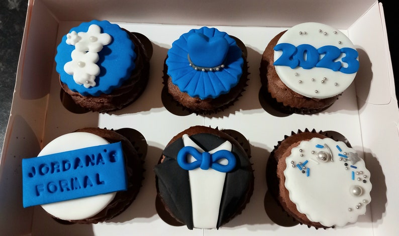 Prom/formal Cupcake Toppers, Any Colour! - Etsy