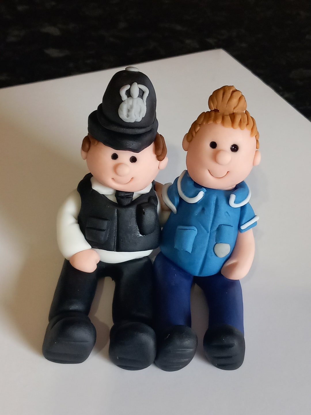 Policeman/nurse Fondant Figures Cake Toppers - Etsy