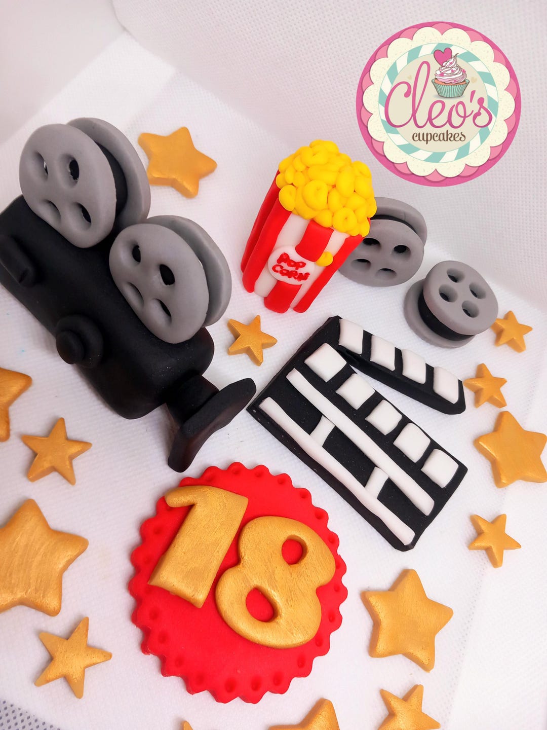 Movie Chill Night Cake Toppers Edible Fondant - Etsy