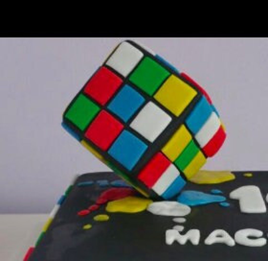 Unofficial Handmade Rubix Cube Cake Topper! - Etsy