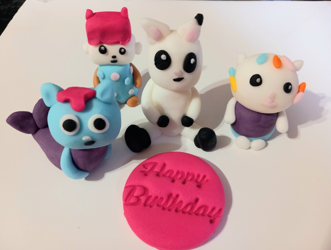 Unofficial Gabbys Dollhouse Edible Fondant Cake Toppers - Etsy