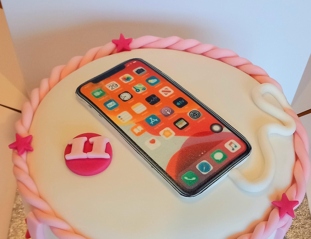 Unofficial Phone Cake Topper, Any Colour! - Etsy