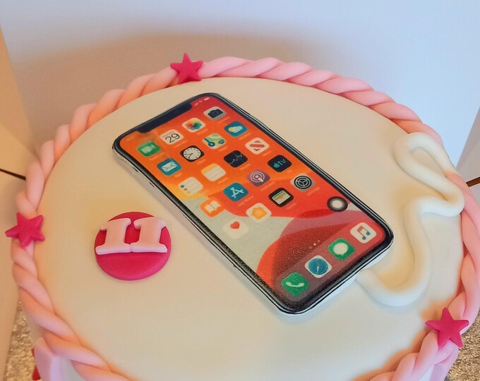 Unofficial Phone Cake Topper, Any Colour! - Etsy UK