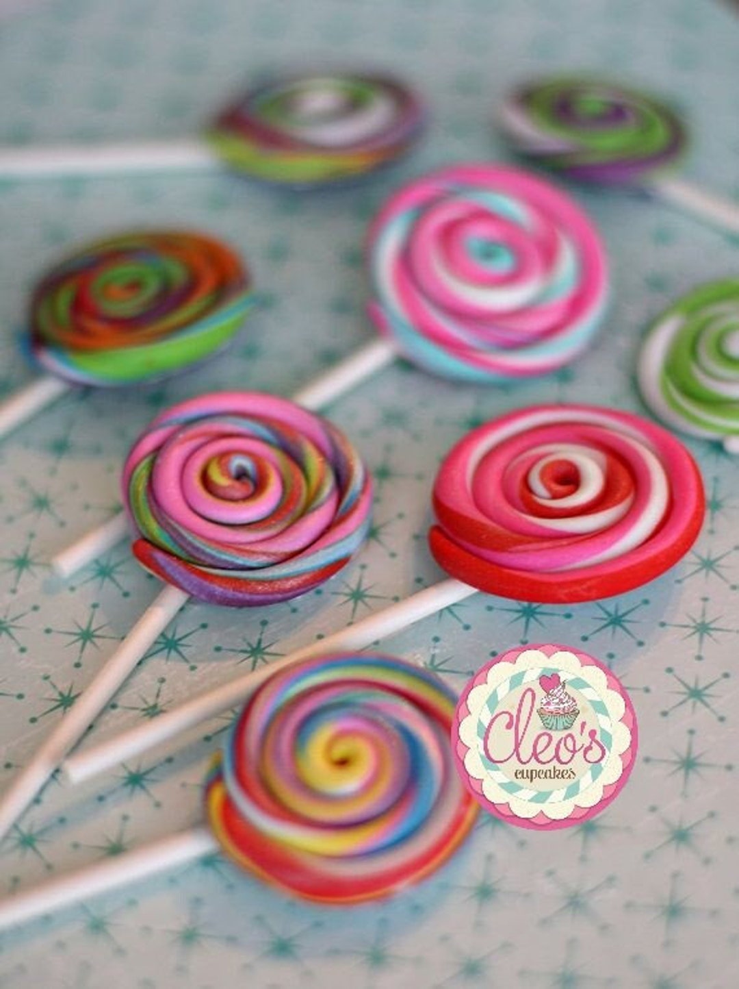 Swirl Pops Cake Toppers, Any Colour! 3 Sizes! - Etsy