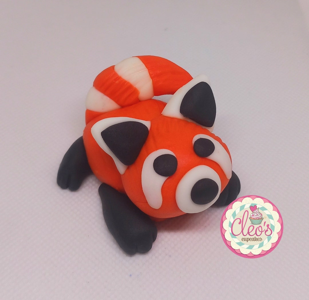 Red Panda Fondant Cake Topper - Etsy