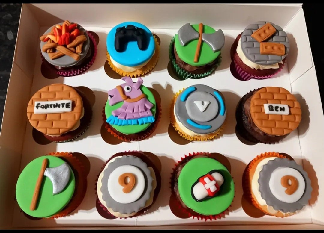 Handmade Edible Gaming Cupcake Toppers - Etsy