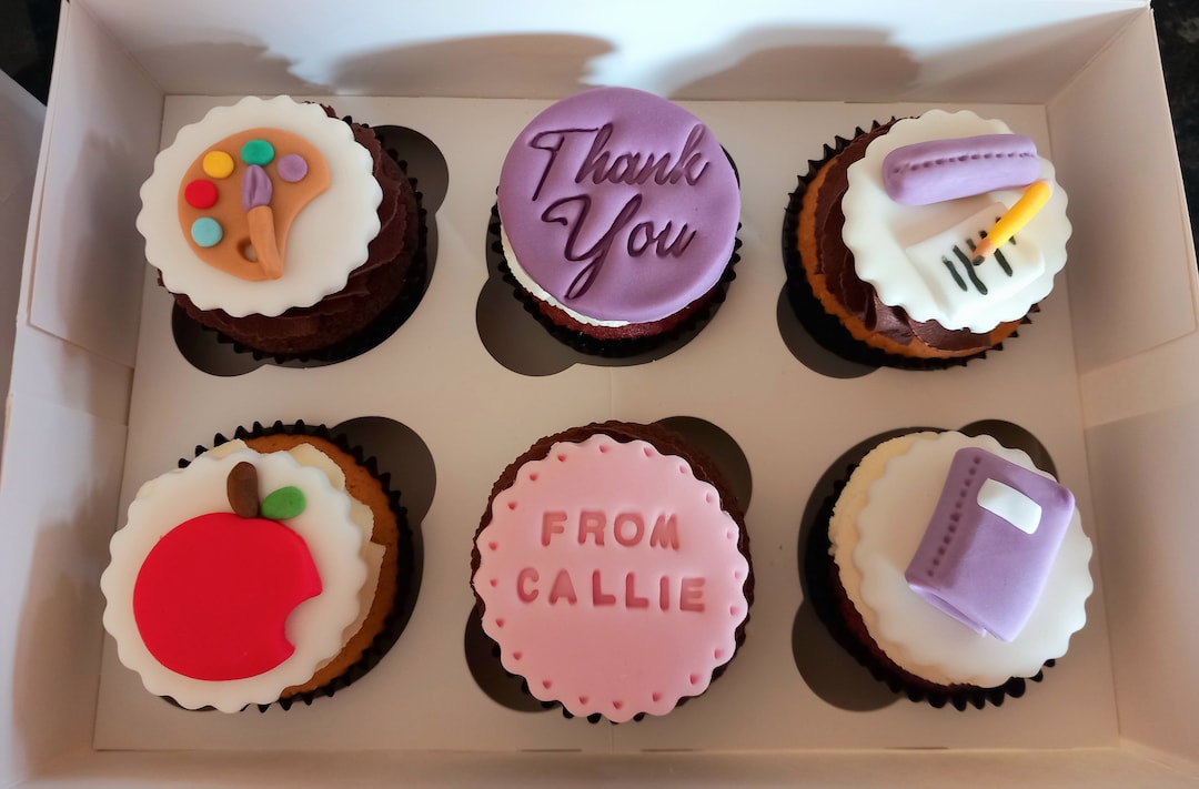 Thank You Teacher Personalised Cupcake Toppers! - Etsy