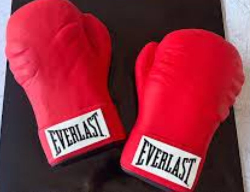 Fondant Boxing Gloves Cake Topper - Etsy