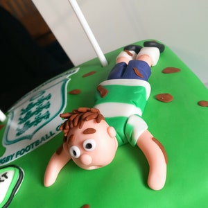 Sliding Rugby Player Cake Topper - Etsy