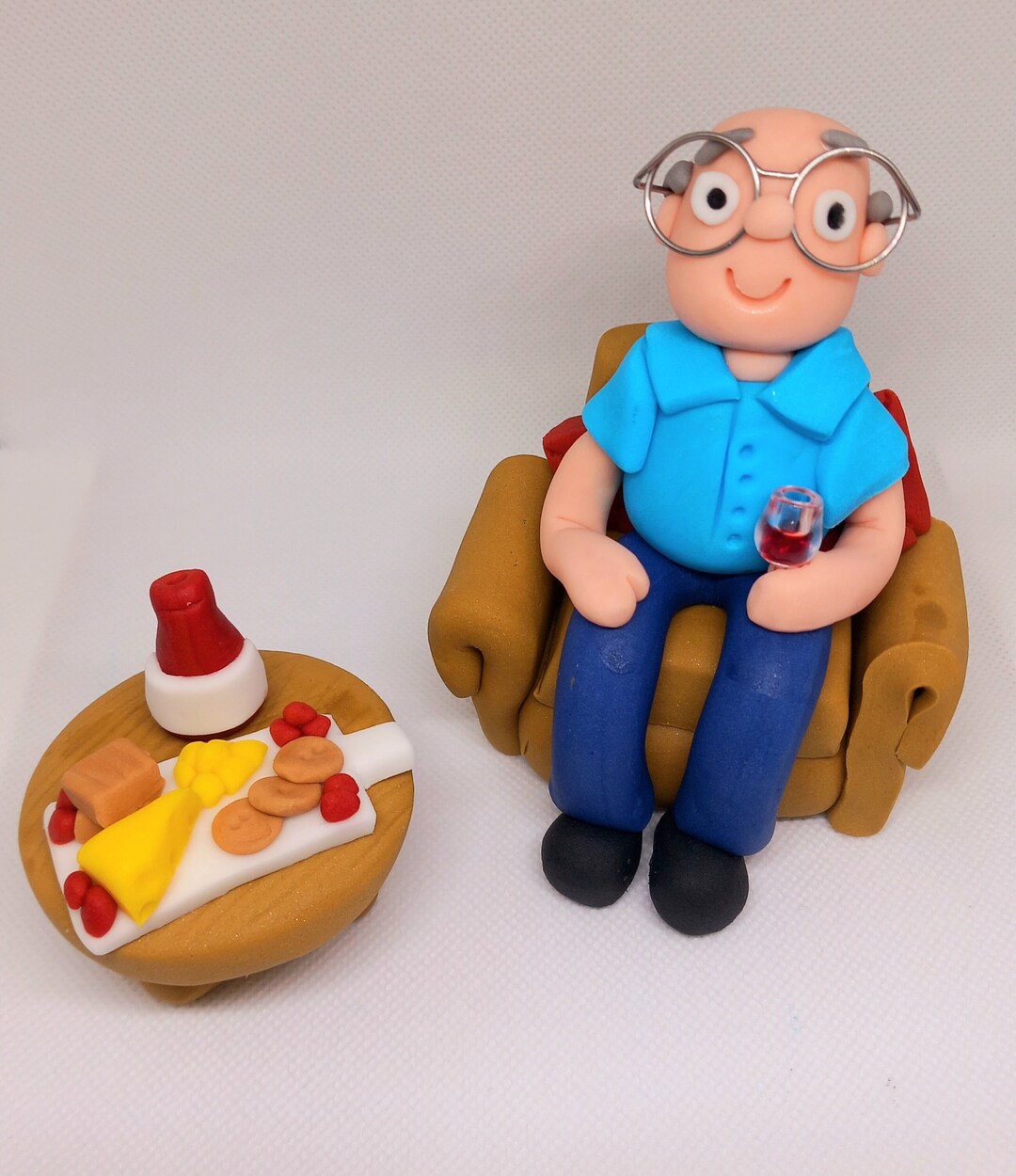 Figure Cheeseboard Wine Edible Cake Topper - Etsy