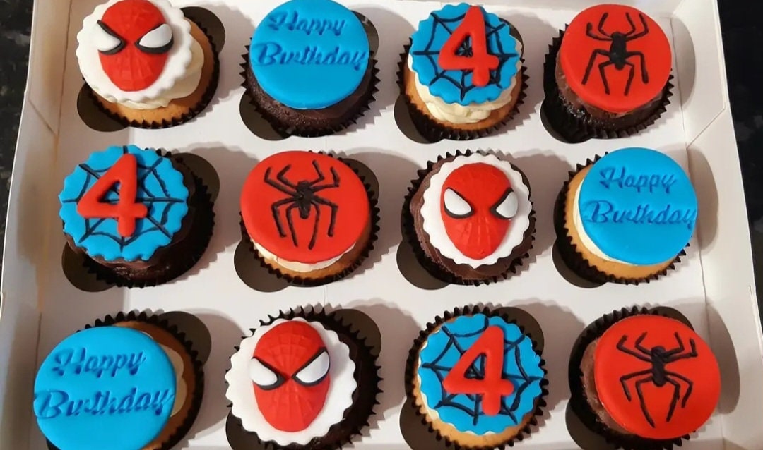 Spider Cupcake Toppers, Personalised - Etsy