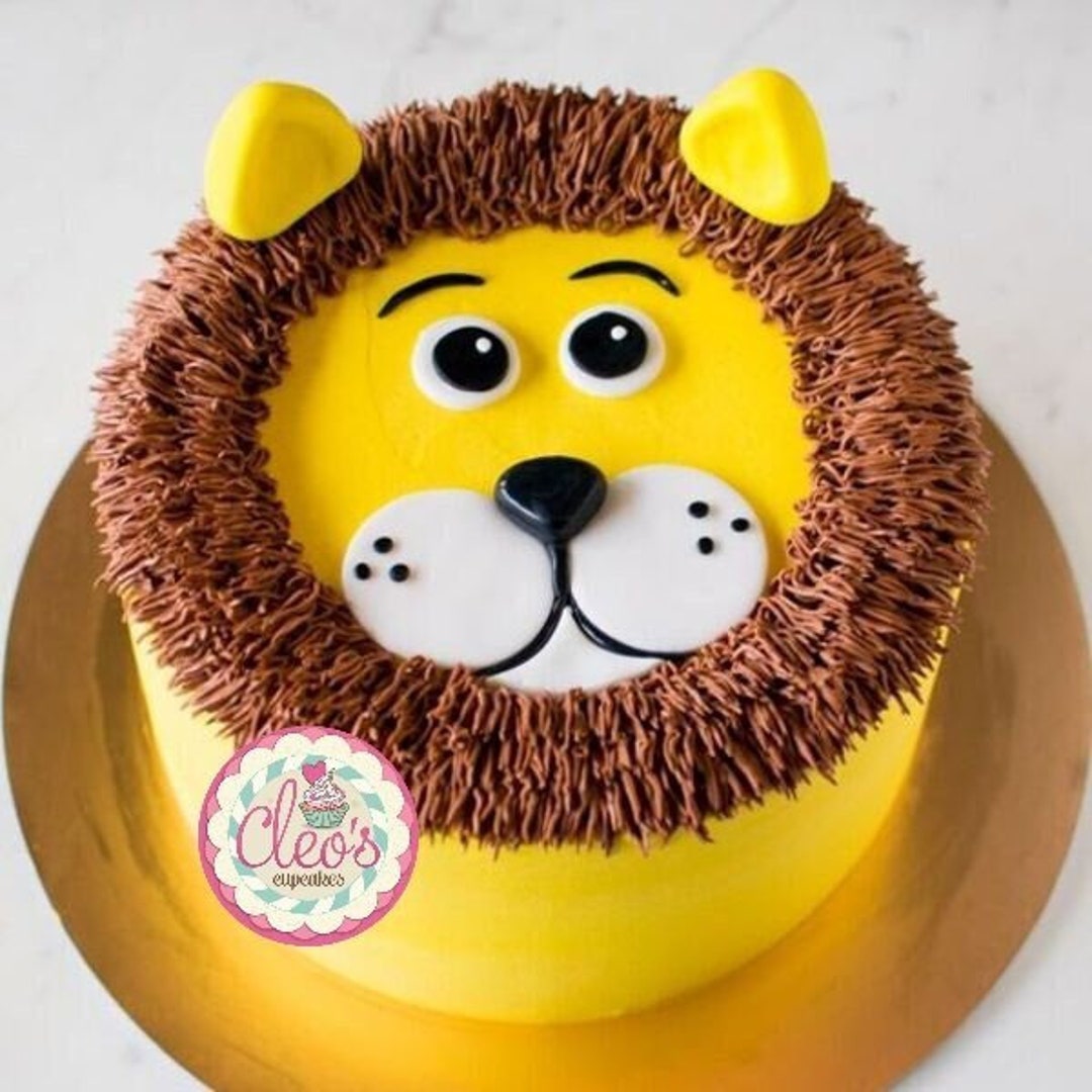 Handmade Lion Face Cake Topper - Etsy