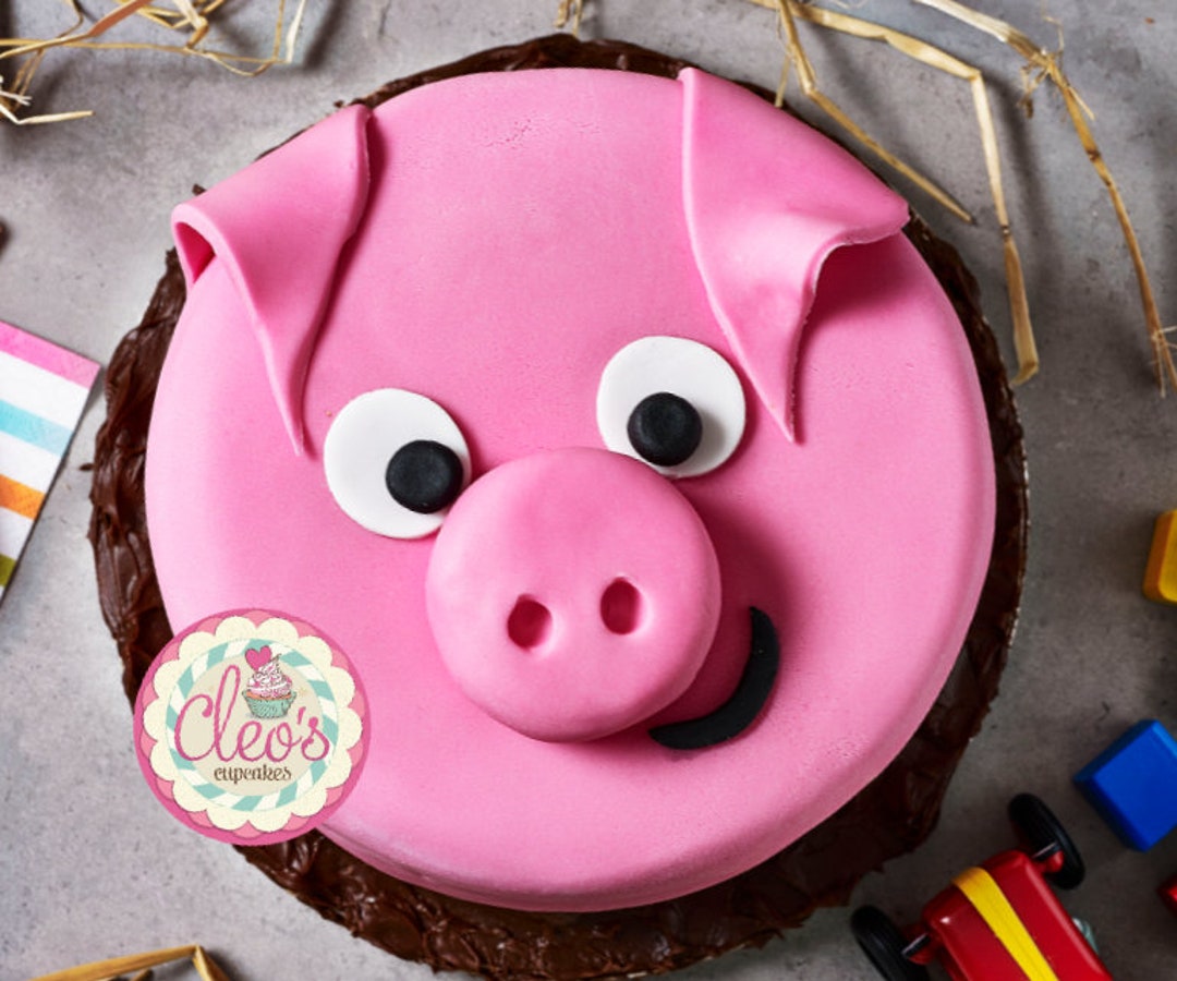 Pig Face Features Cake Topper - Etsy