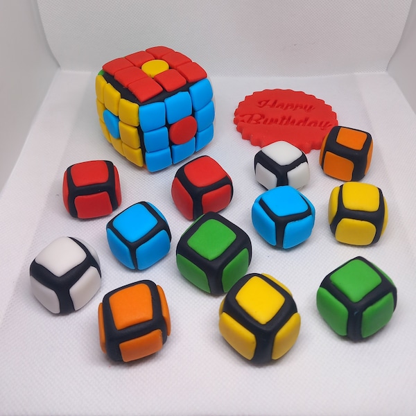Rubiks Cube Cake Toppers - Etsy