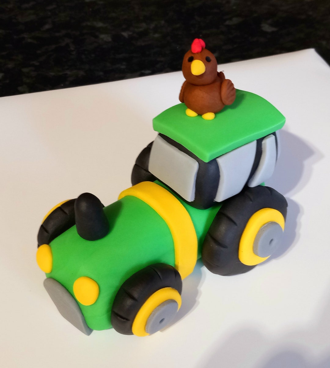 Handmade Tractor Fondant Cake Topper - Etsy UK
