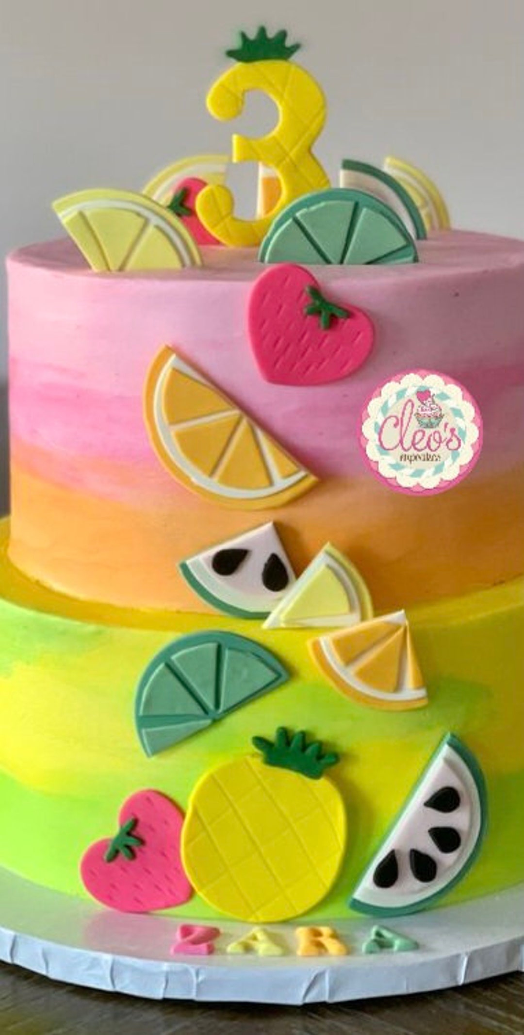 Handmade Fruit and Slices Cake Toppers - Etsy