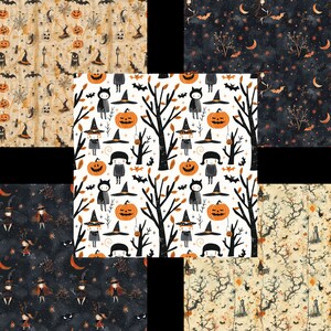 Spooky Halloween Scrapbook Paper - Digital Paper, Fun Halloween Paper ...