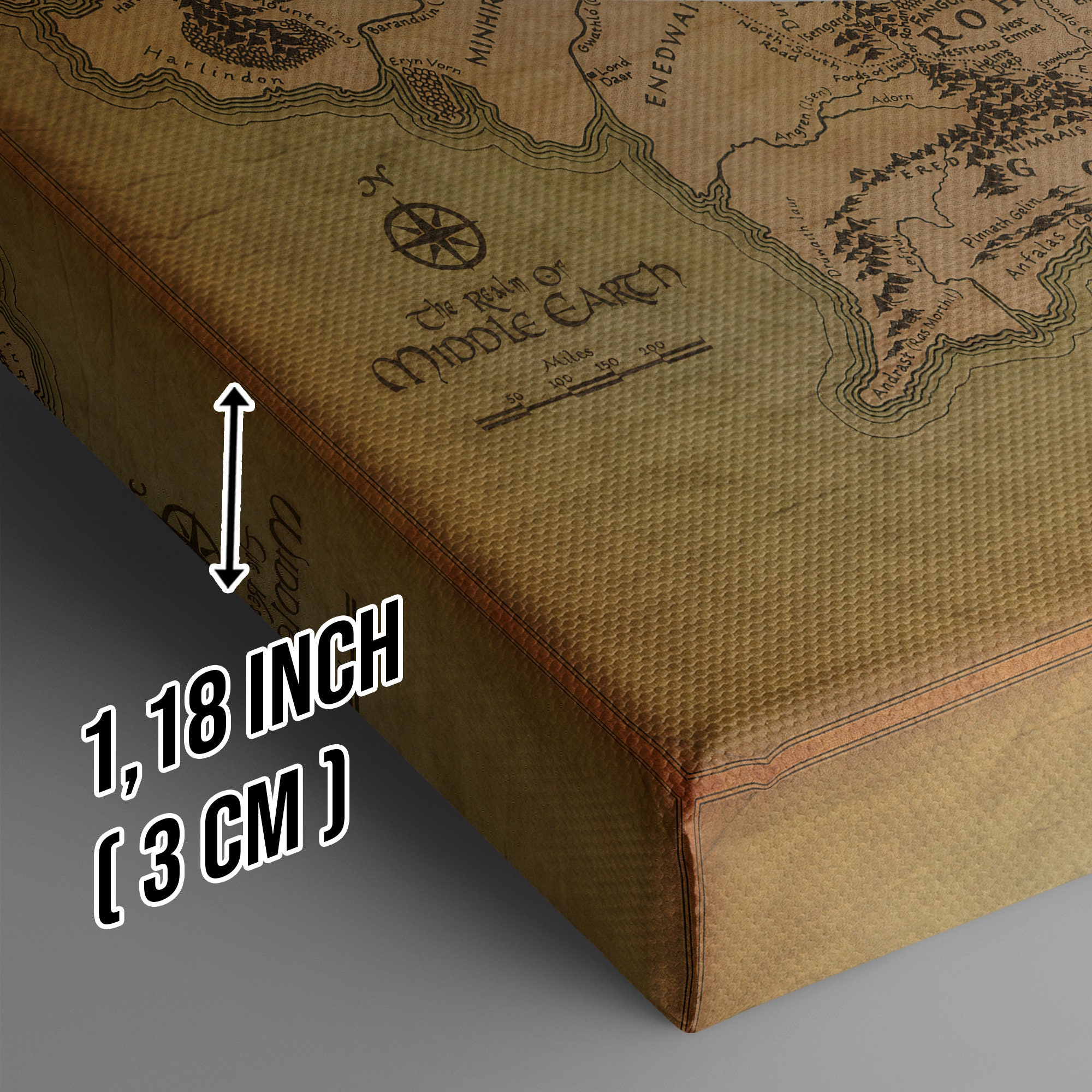 Lord of the Rings Middle Earth Print Canvas Middle Earth - Etsy