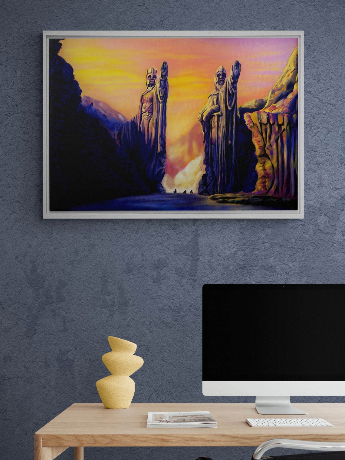 Lord of the Rings Argonath Canvas Print LOTR Canvas Lord of - Etsy