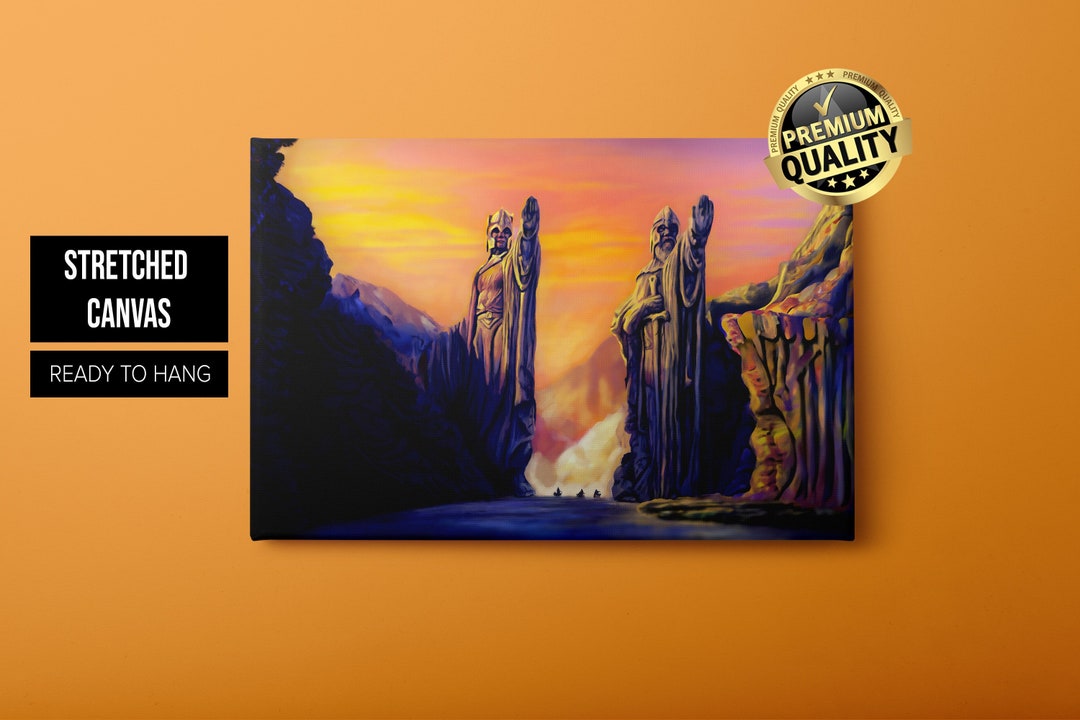 Lord of the Rings Argonath Canvas Print LOTR Canvas Lord of - Etsy