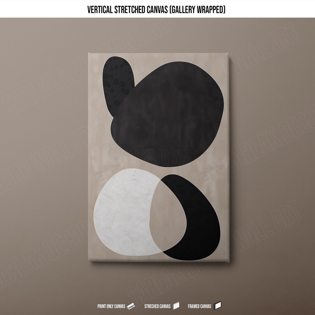 Beige minimalistische canvas muurkunst voor thuis- en kantoordecoratie - moderne wanddecoratie ...