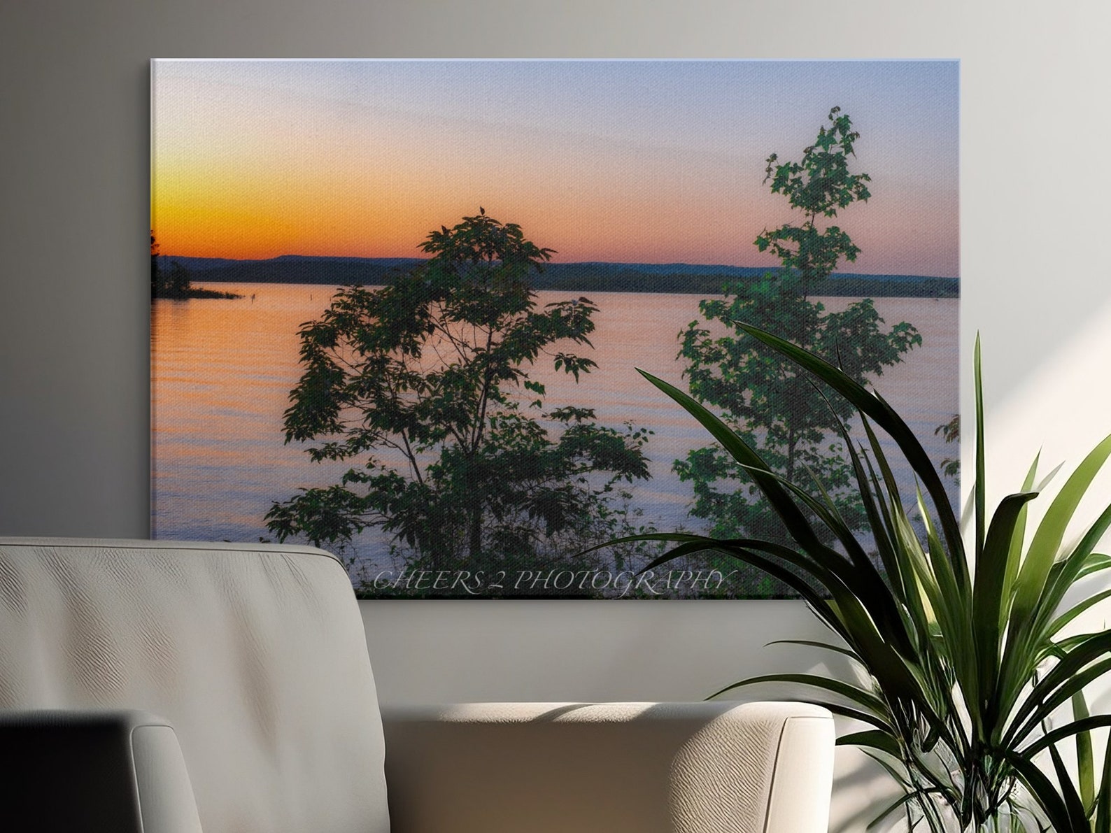 Sunset Lake Photography Print, Digital Wall Art, Nature Landscape Photo ...