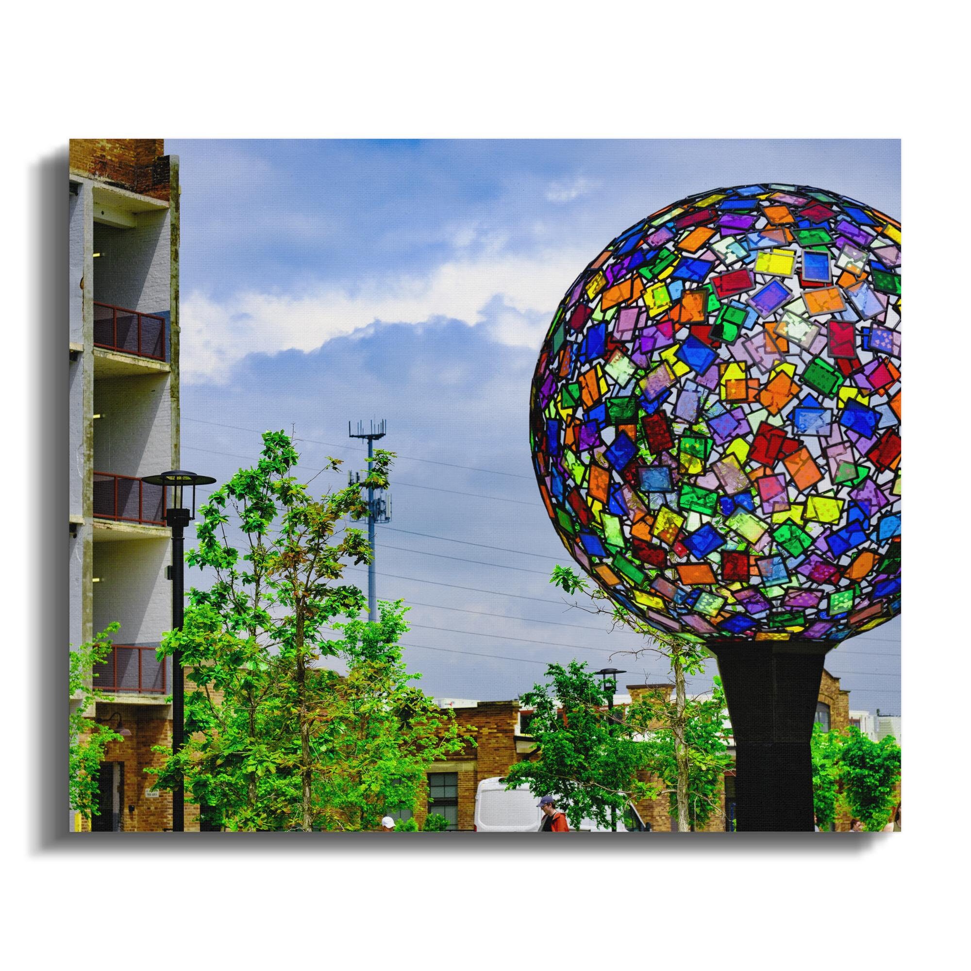 Vibrant Stained Glass Orb Wall Art for Modern Home Decor and Office ...