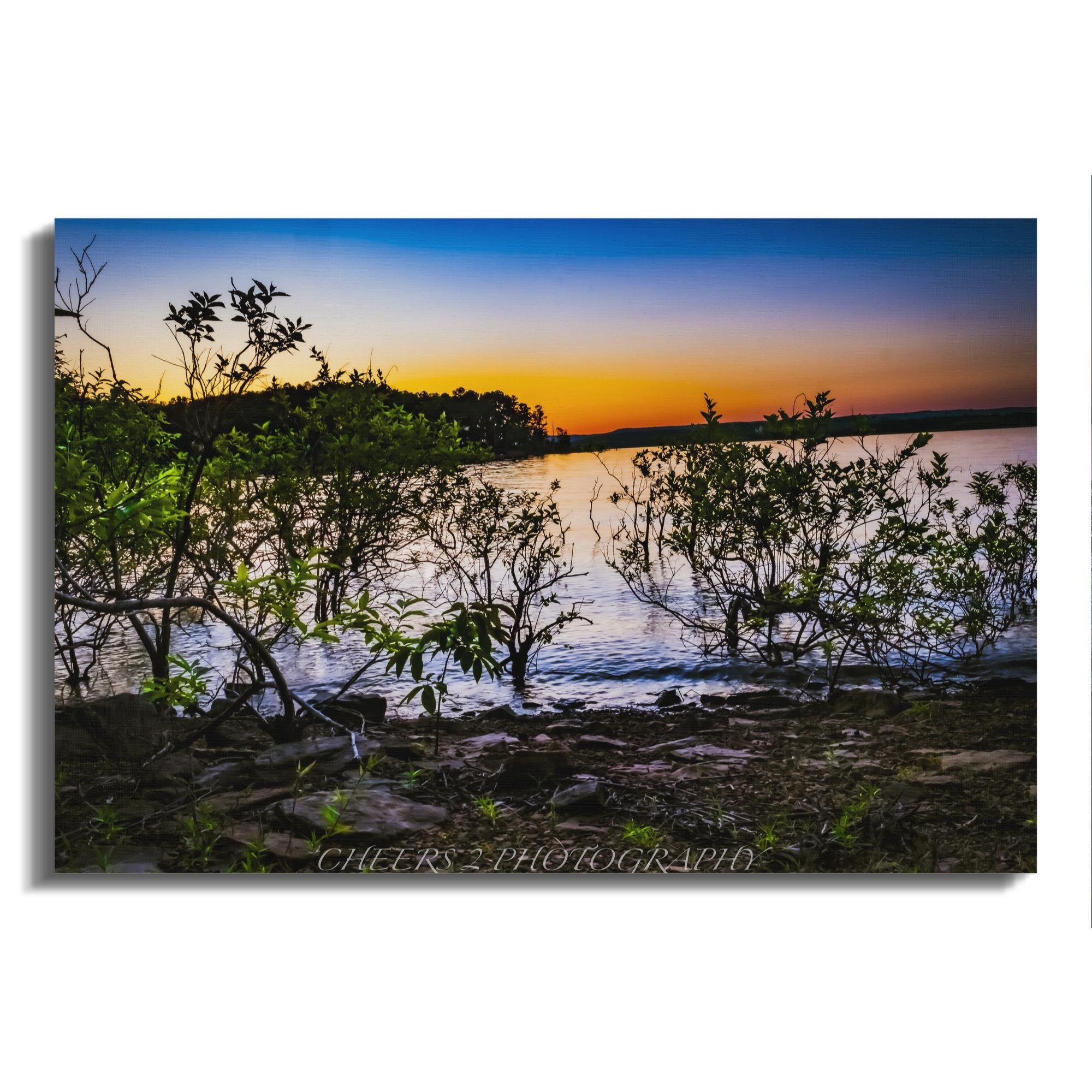 Sunset Lake Photography, Digital Wall Art, Nature Scene Print, Tranquil ...