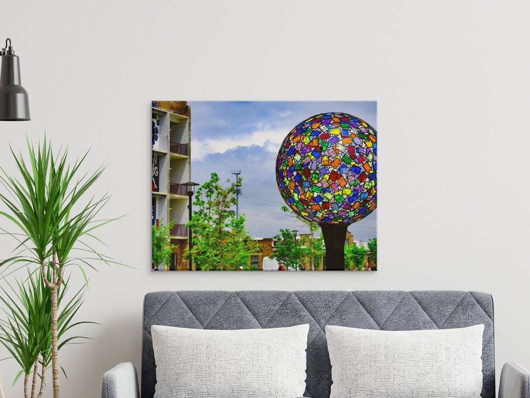 Vibrant Stained Glass Orb Wall Art for Modern Home Decor and Office ...
