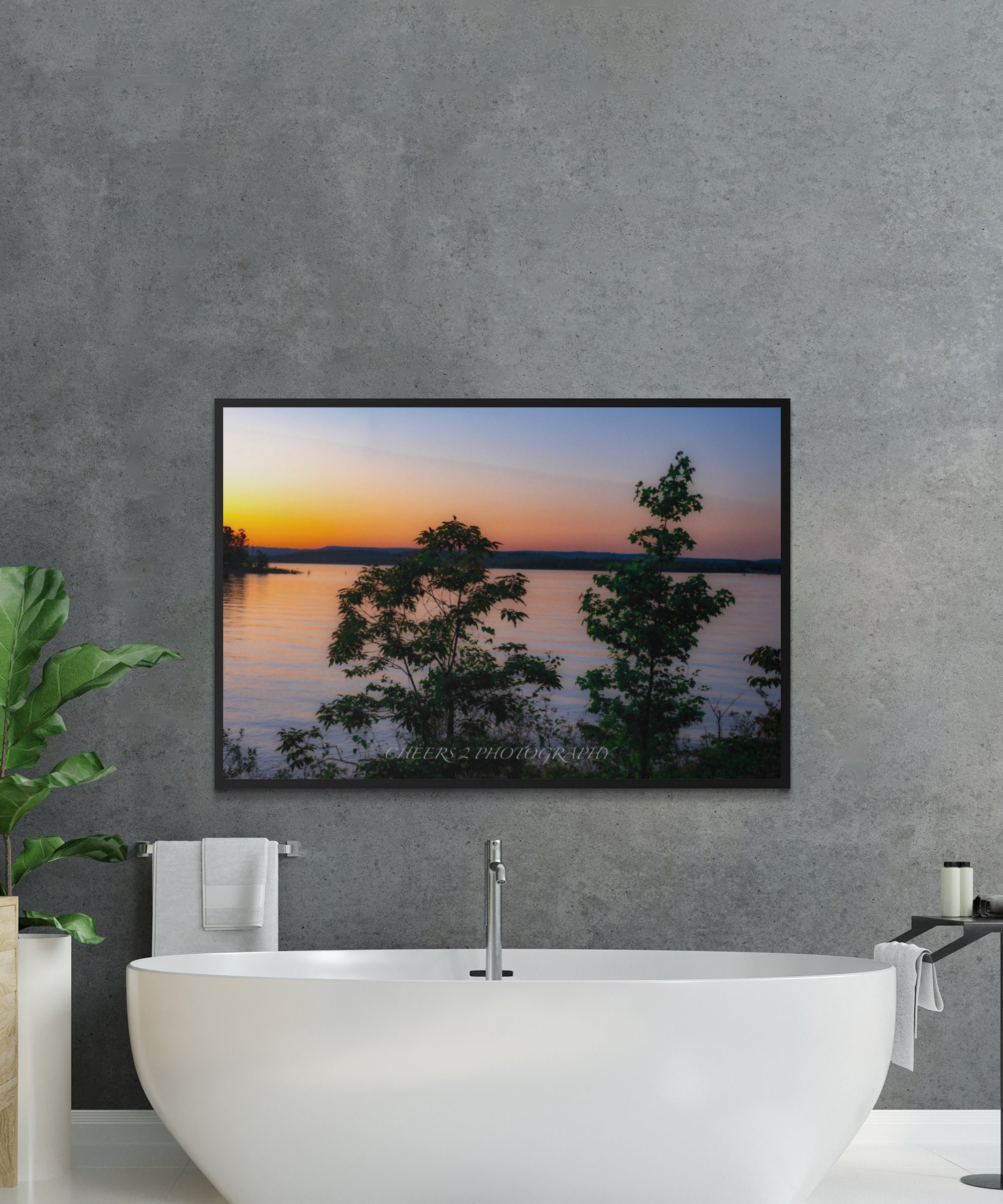 Sunset Lake Photography Print, Digital Wall Art, Nature Landscape Photo ...