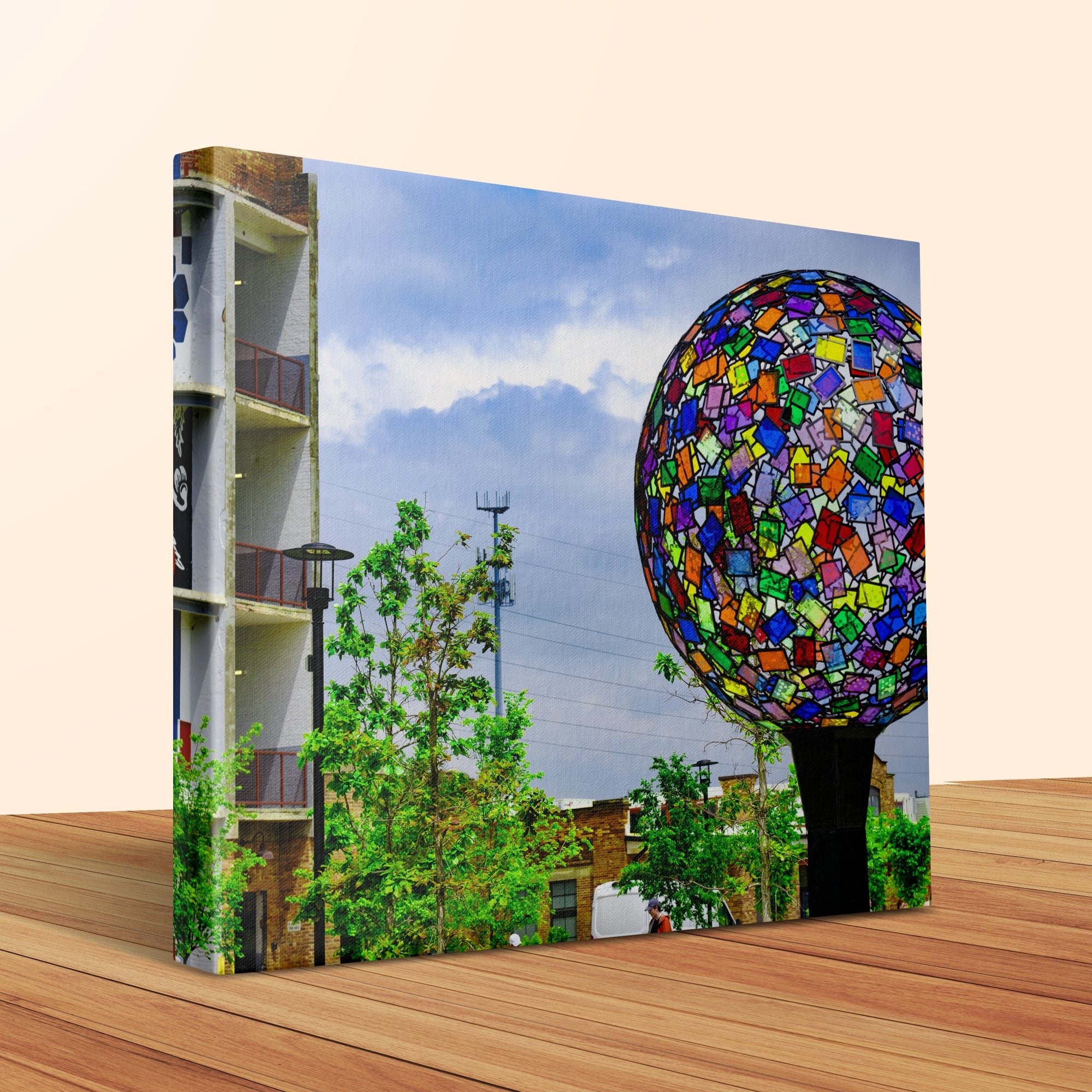 Vibrant Stained Glass Orb Wall Art for Modern Home Decor and Office ...