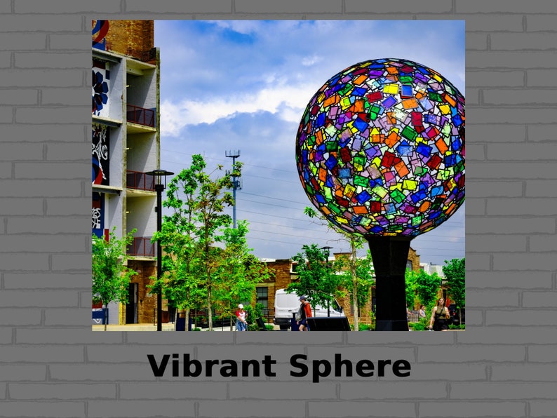 Vibrant Stained Glass Orb Wall Art for Modern Home Decor and Office ...