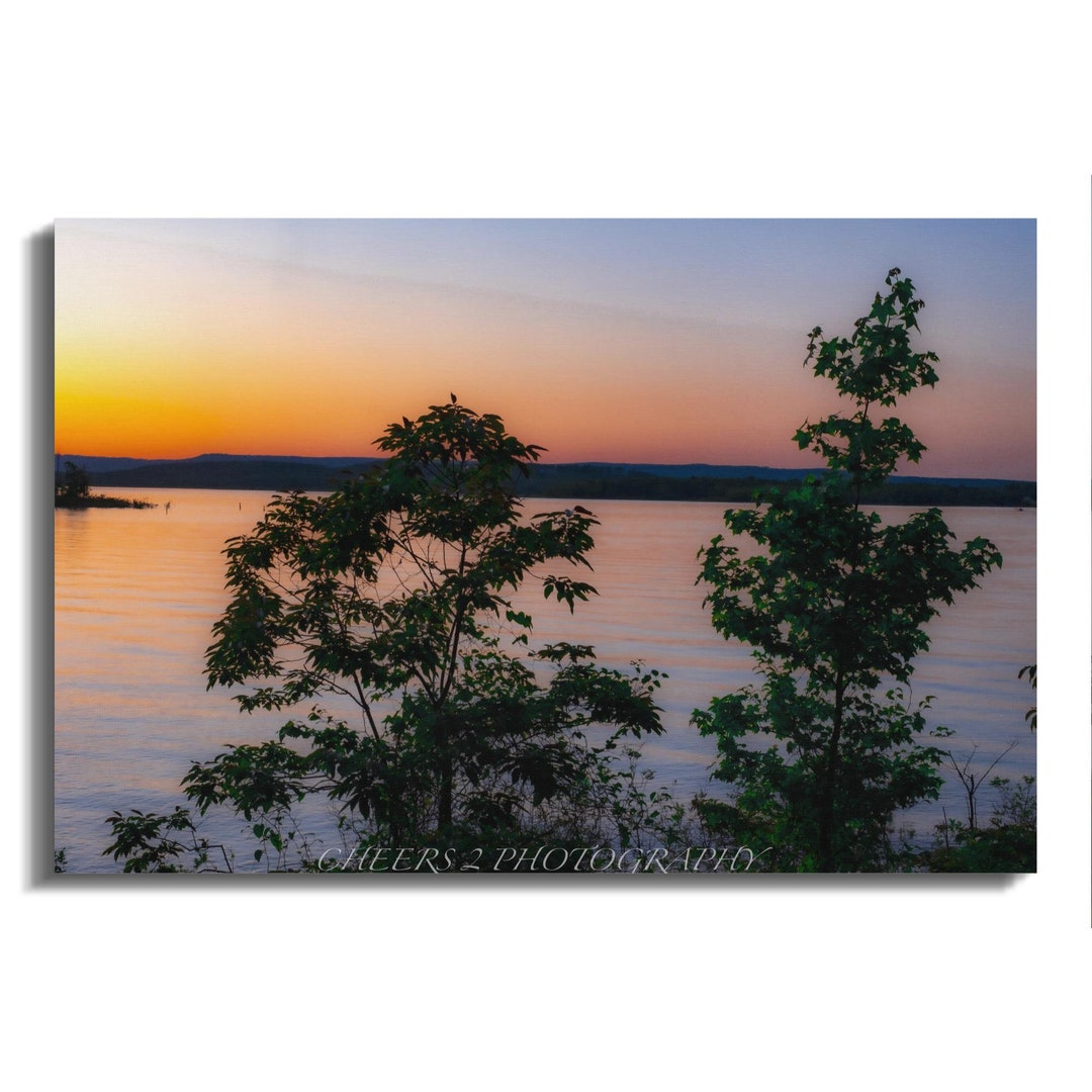 Sunset Lake Photography Print, Digital Wall Art, Nature Landscape Photo ...