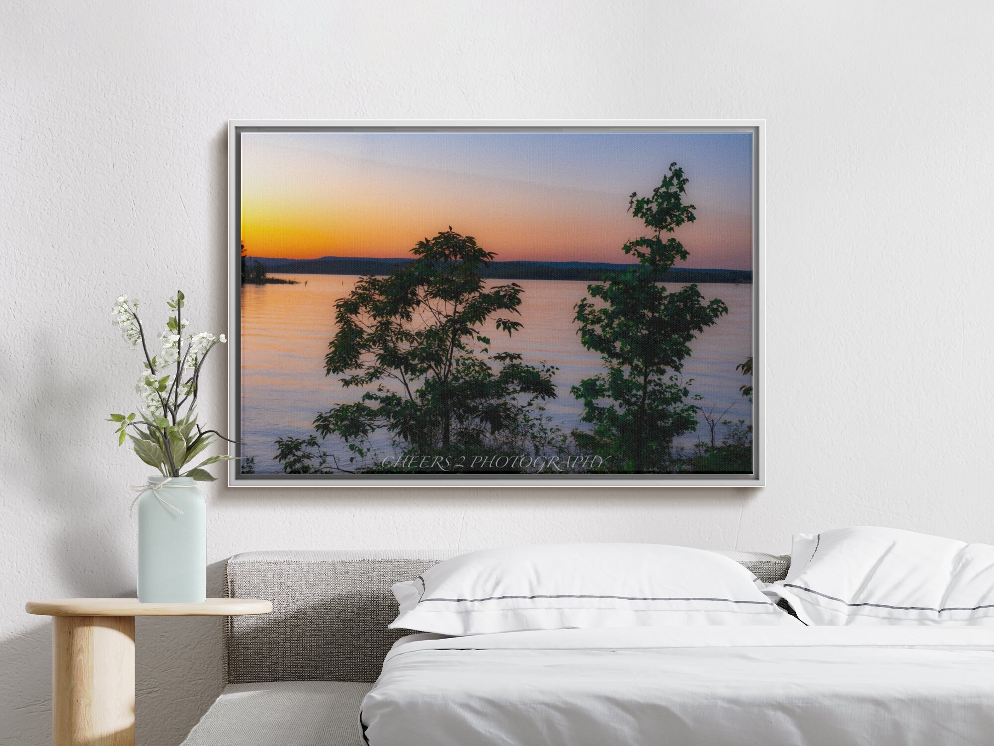 Sunset Lake Photography Print, Digital Wall Art, Nature Landscape Photo ...