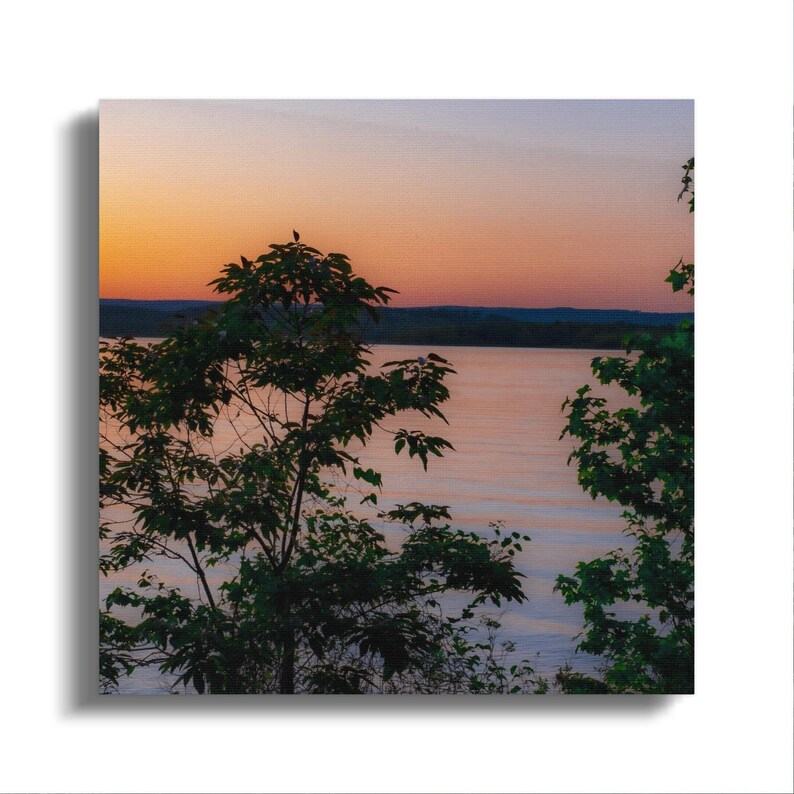Sunset Lake Photography Print, Digital Wall Art, Nature Landscape Photo ...