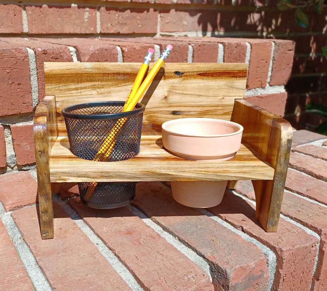 Miniture Plant Stand Desk Bench Desk Organizer Pen Holder Mantel ...