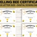 Spelling Bee Certificate - Etsy