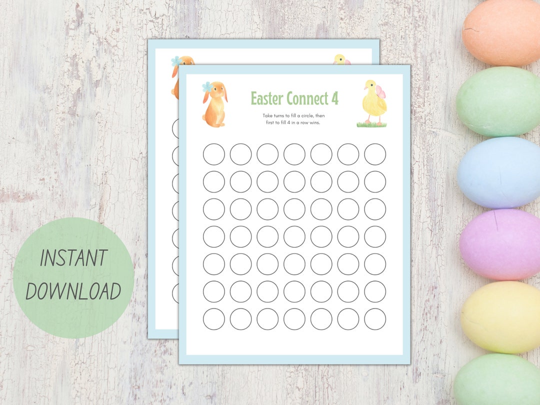 Printable Easter Connect 4 Game | Easter Basket Idea | School Classroom ...